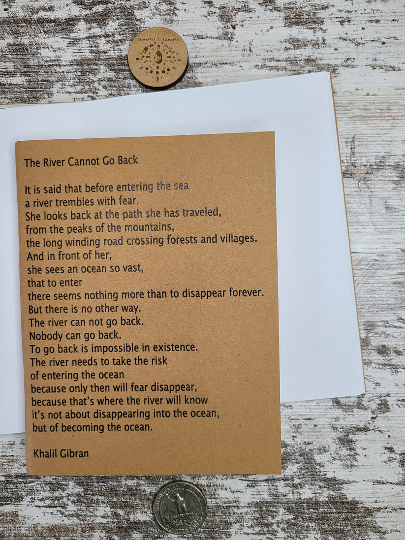 The River Cannot Go Back Journal Notebook – Elemental Elements